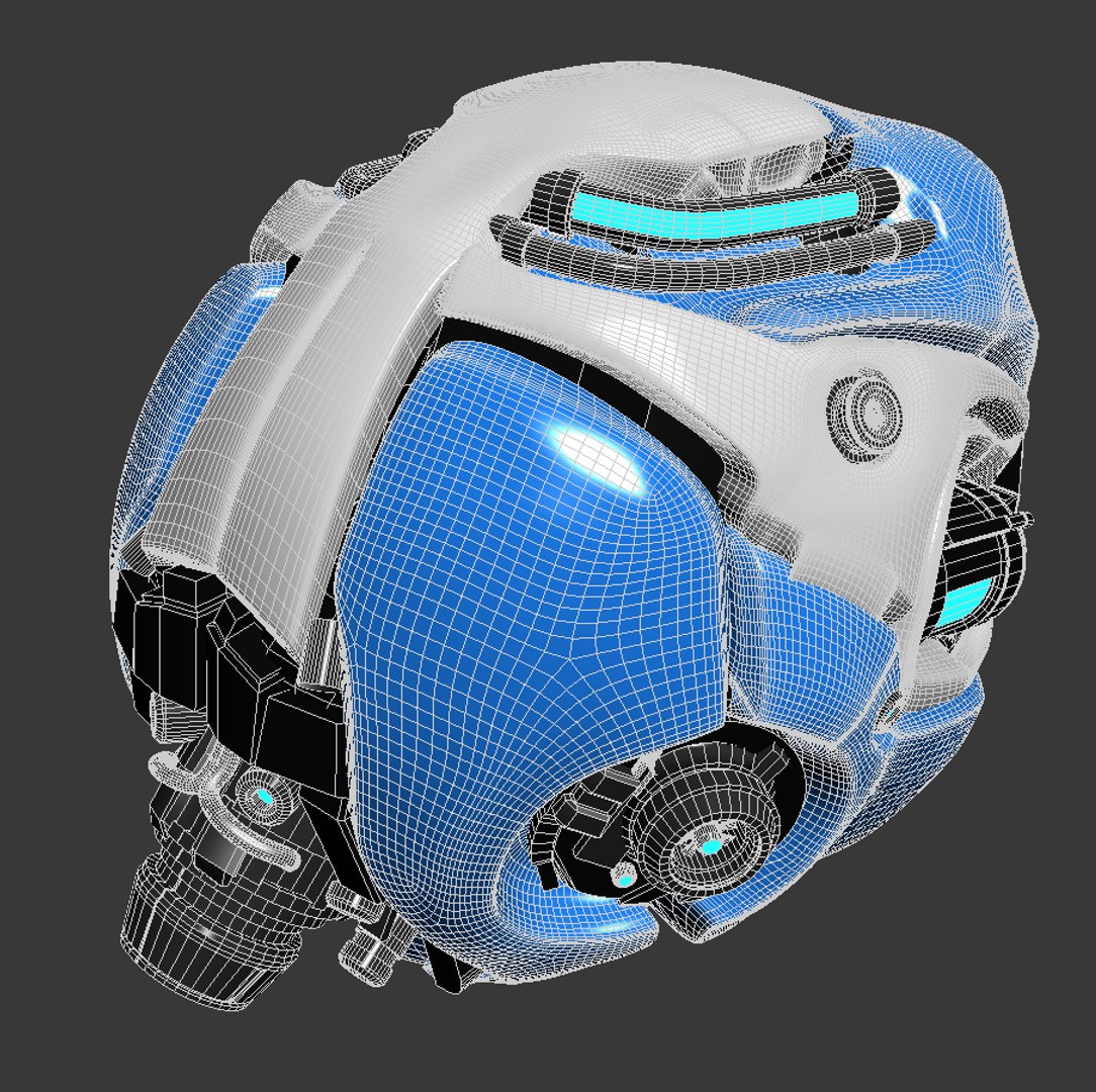 bionic brain concept 3d model