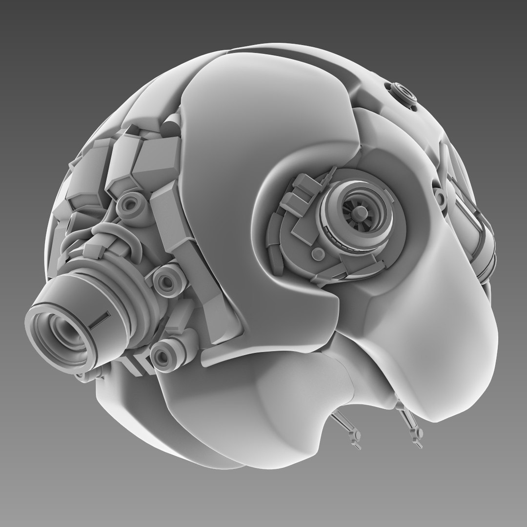bionic brain concept 3d model