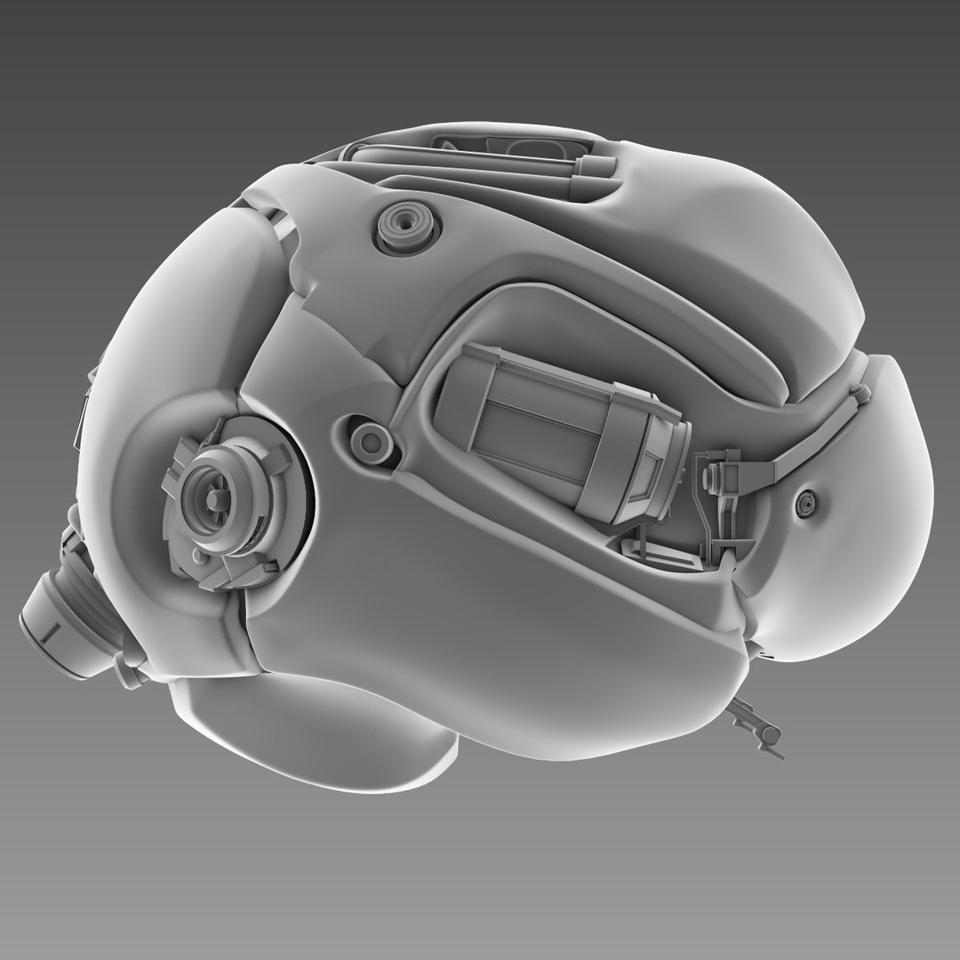 bionic brain concept 3d model