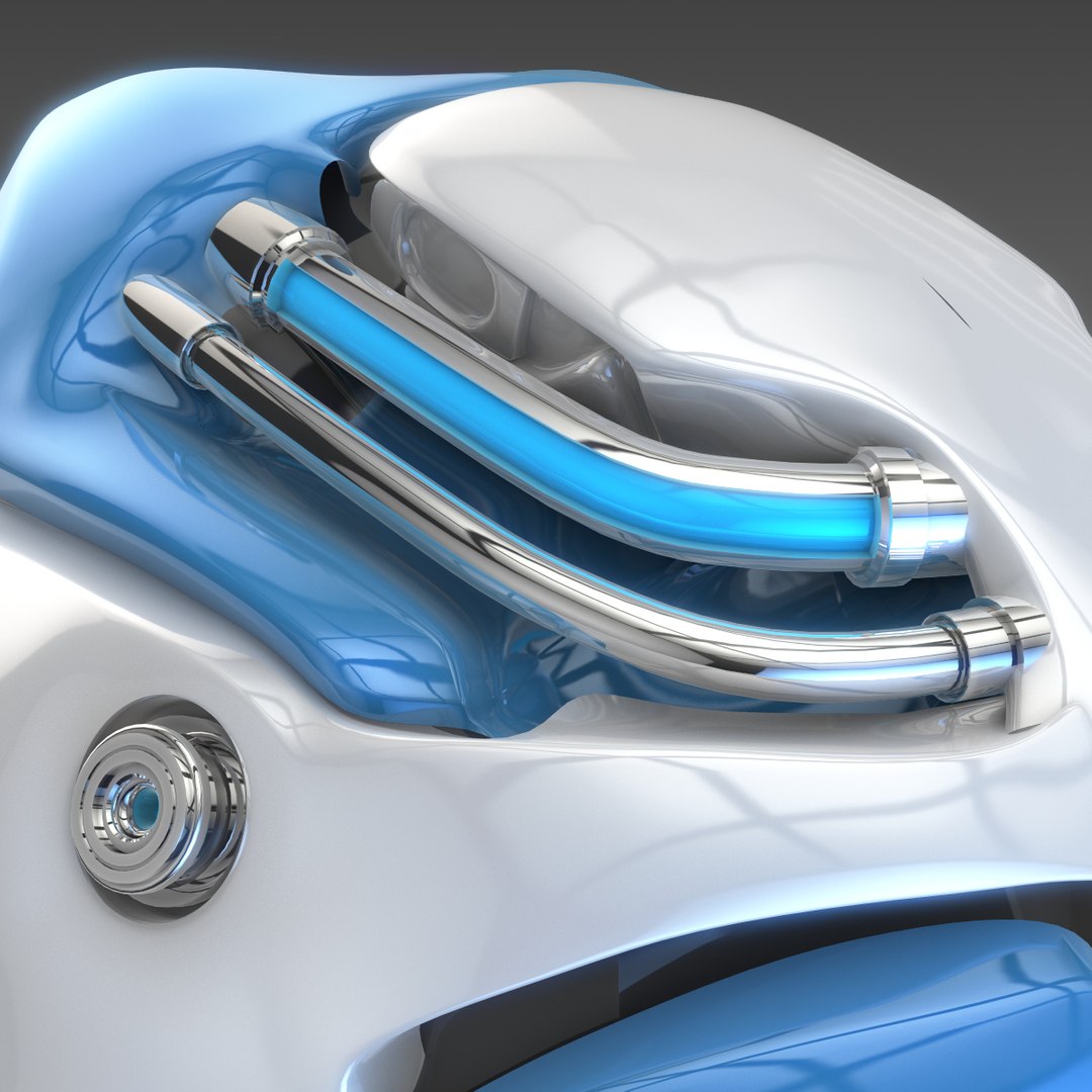 bionic brain concept 3d model