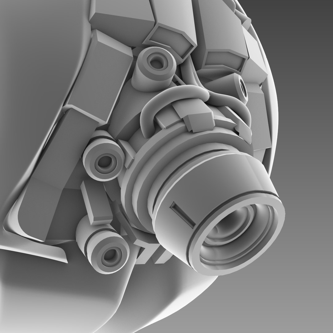 bionic brain concept 3d model