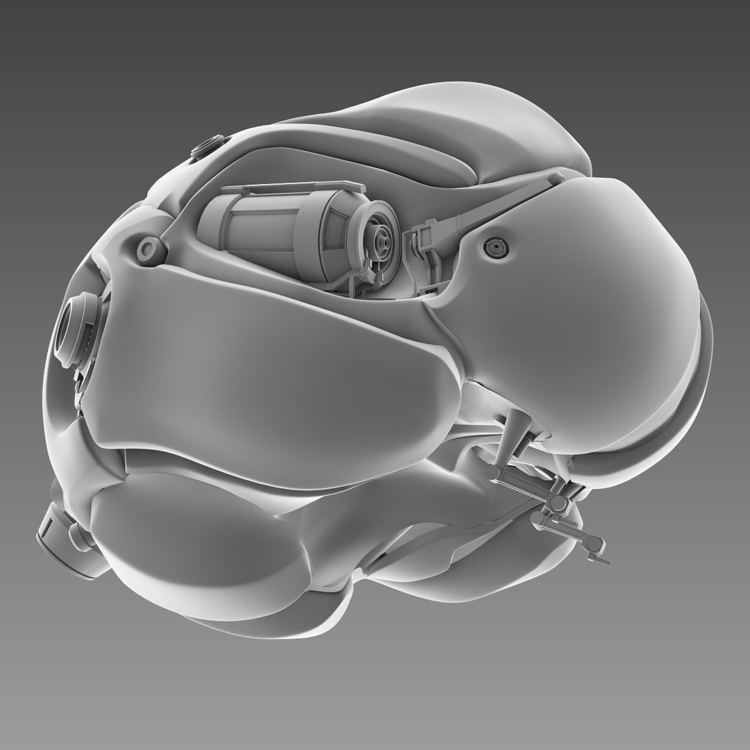 bionic brain concept 3d model