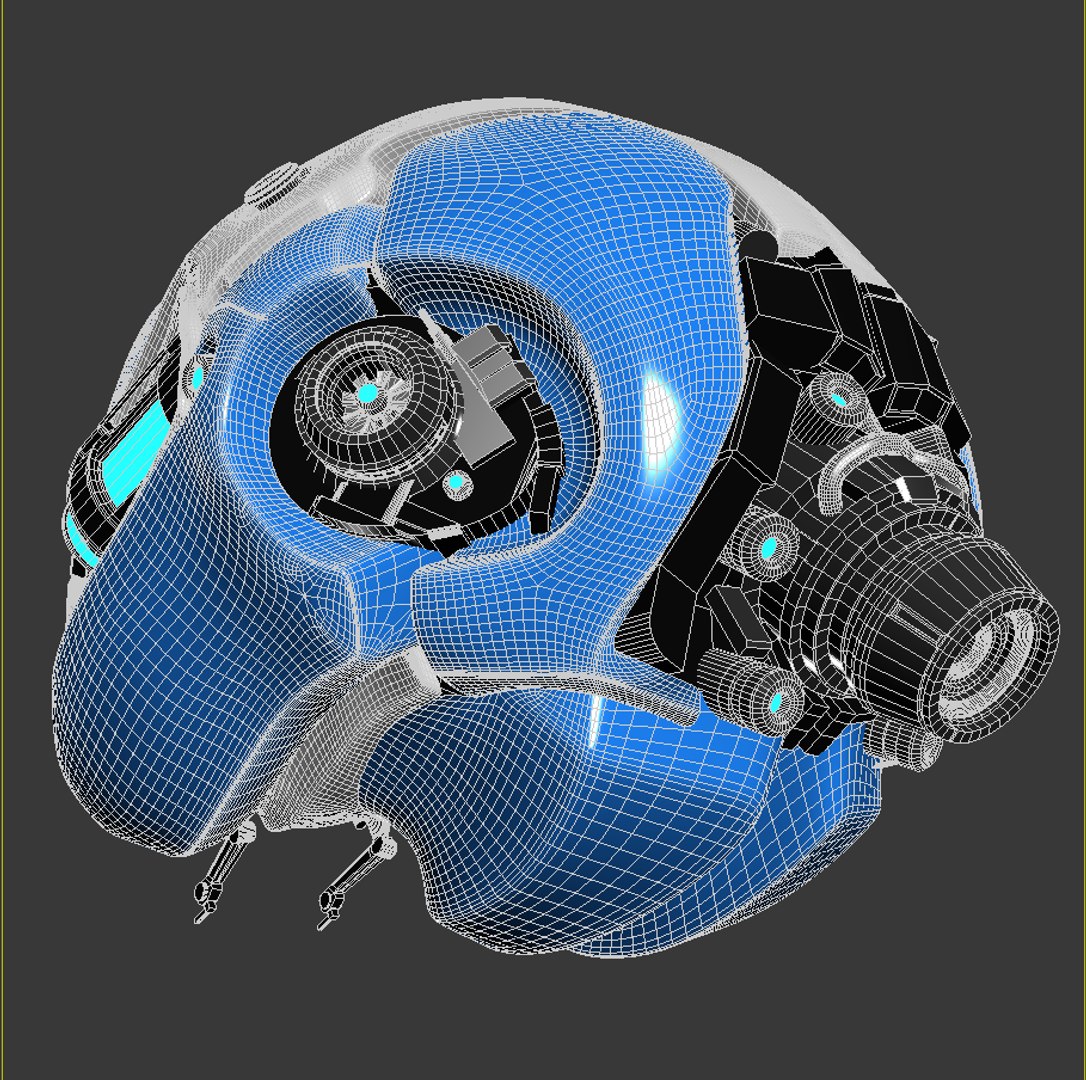 bionic brain concept 3d model
