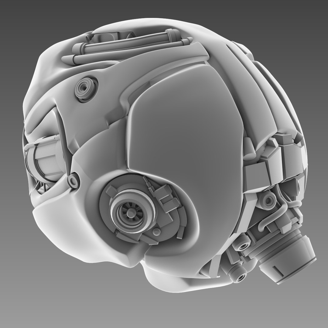 bionic brain concept 3d model