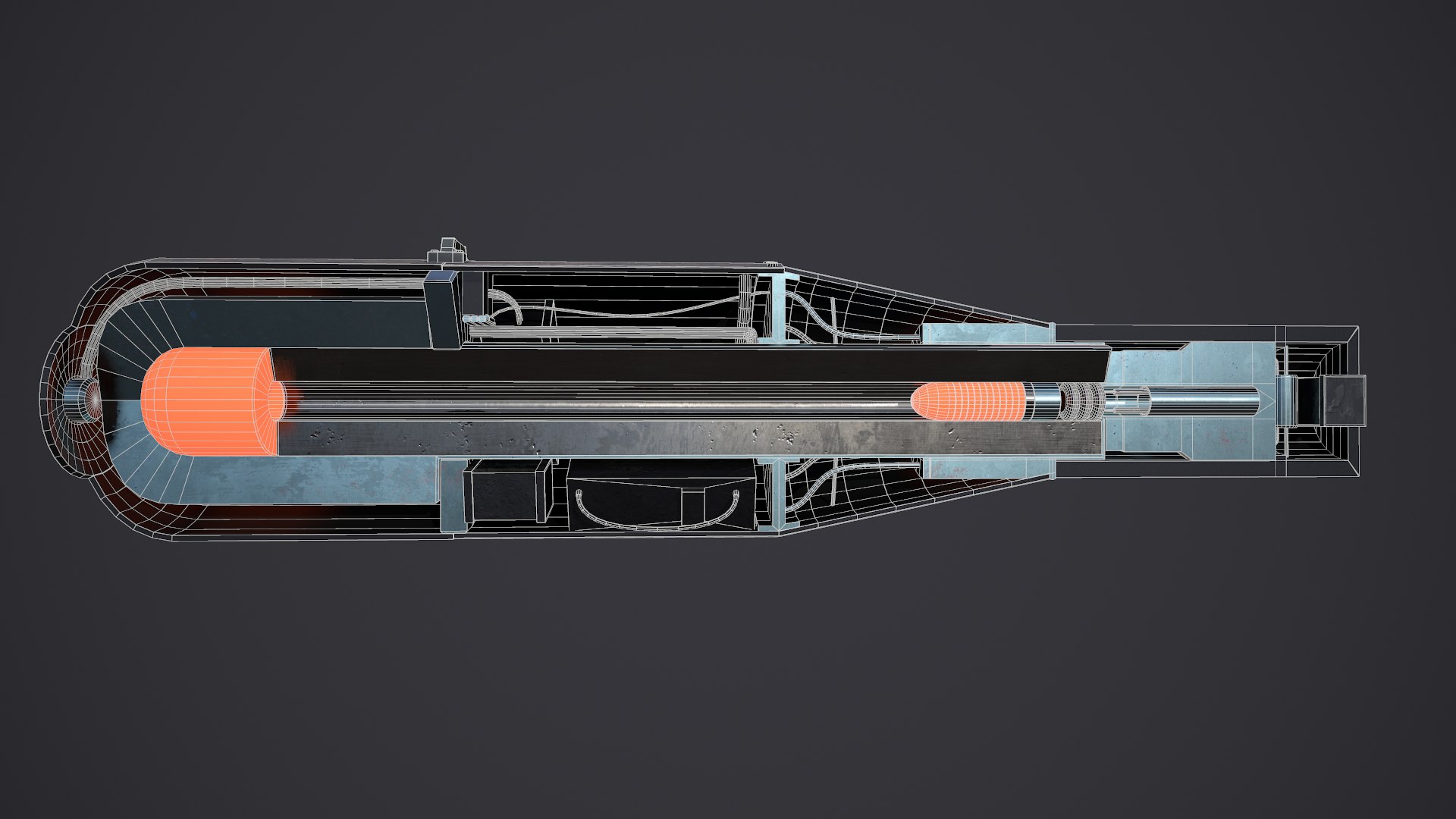 LittleBoy Atomic Bomb Cross Section 3D - TurboSquid 1731956