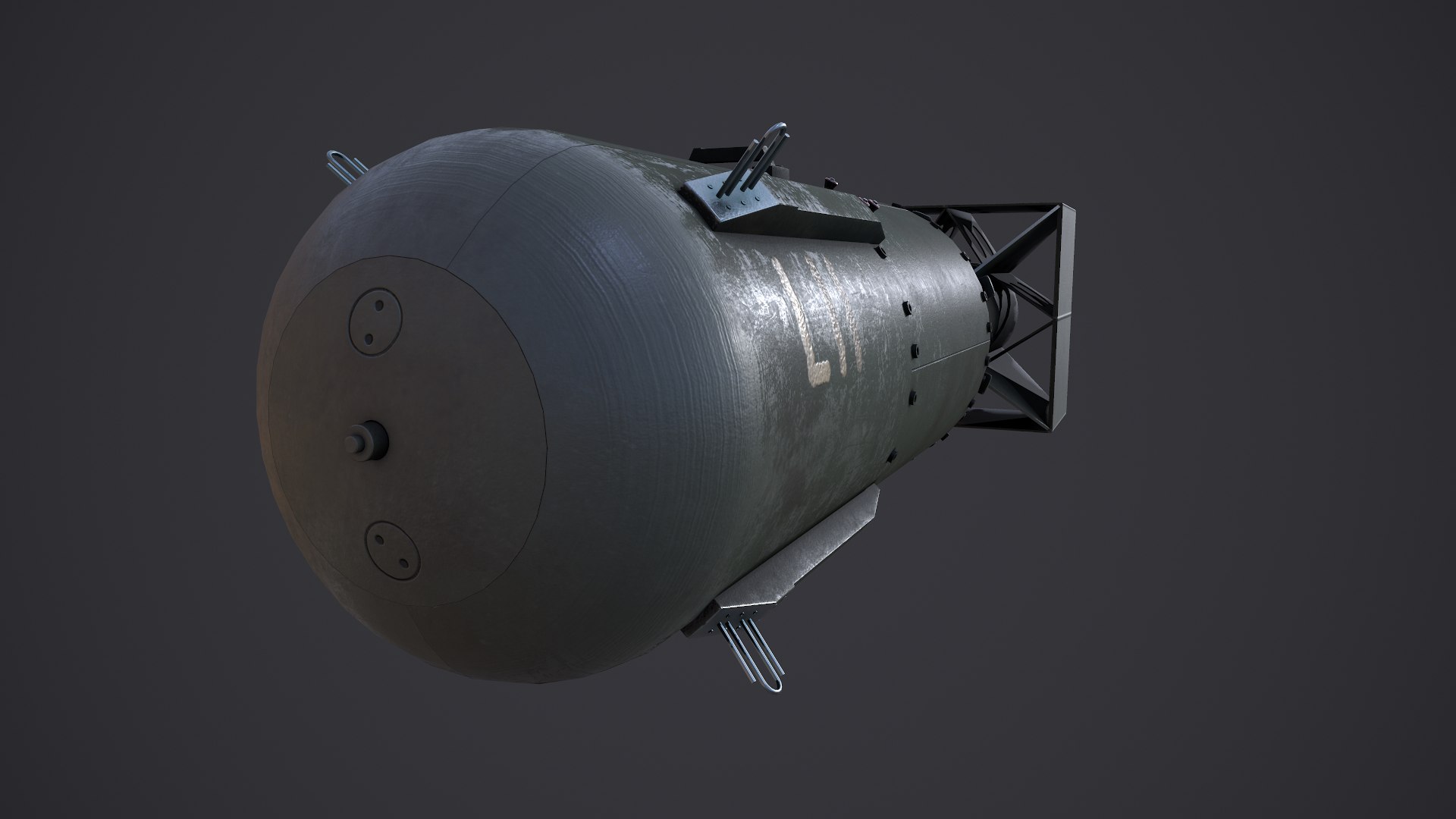 LittleBoy Atomic Bomb Cross Section 3D - TurboSquid 1731956