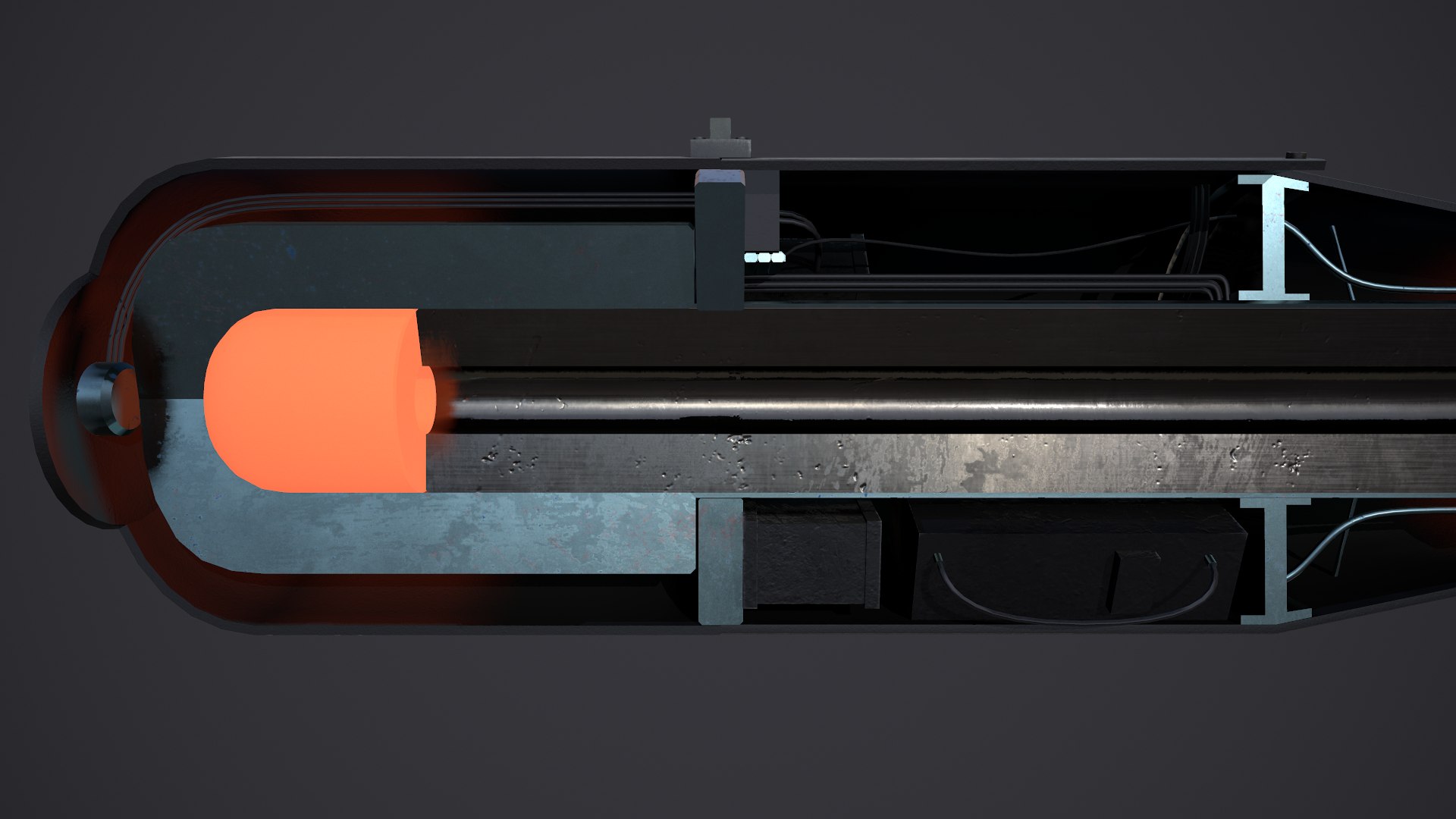 LittleBoy Atomic Bomb Cross Section 3D - TurboSquid 1731956