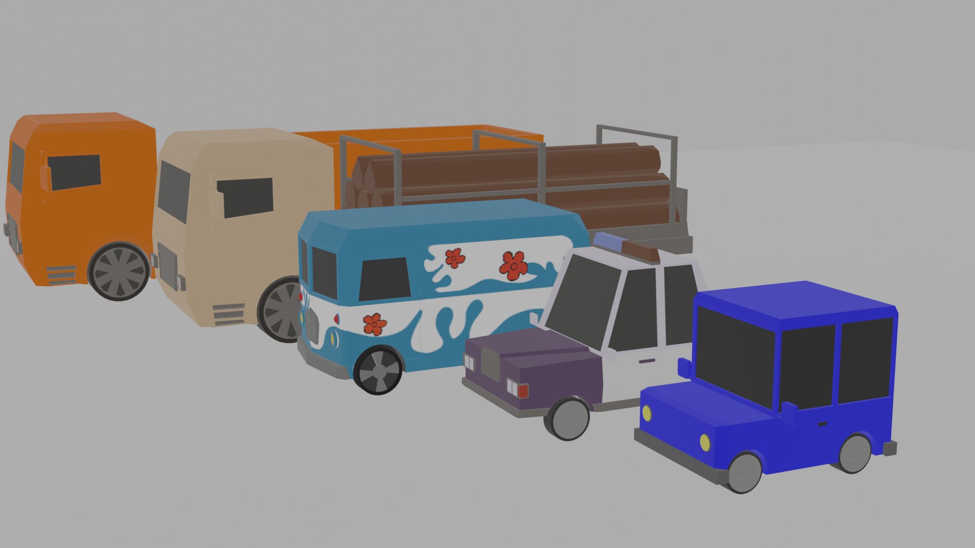Low Poly Vehicle Pack 3D Model - TurboSquid 2103347