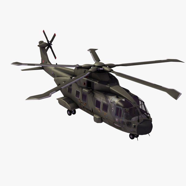 aw101 merlin hc3a helicopter 3d model