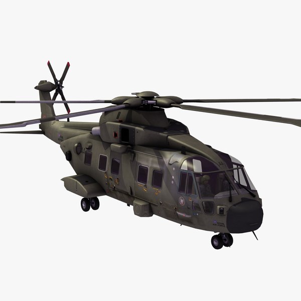 aw101 merlin hc3a helicopter 3d model