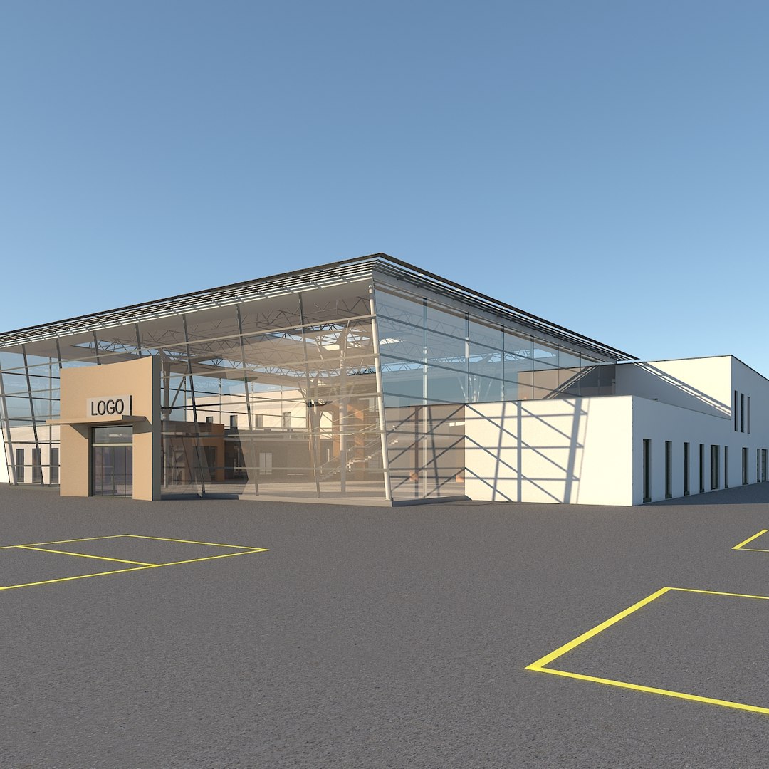3d Model Of Car Dealership