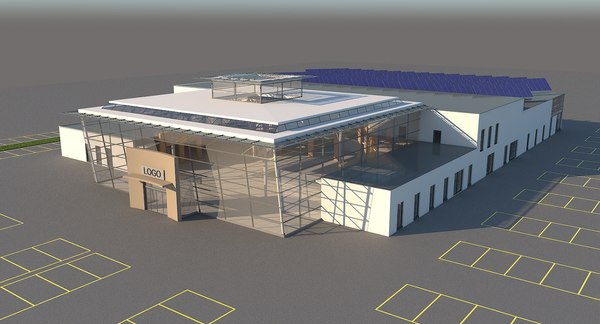 3d model of car dealership