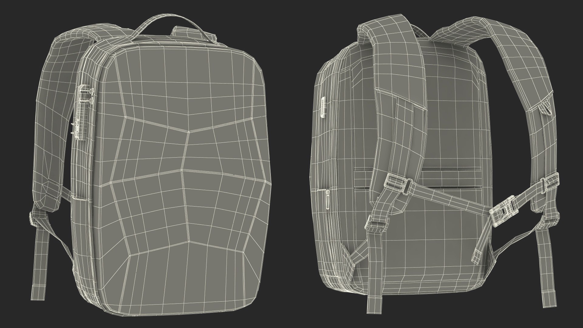 3D model Anti-theft Laptop Backpack Grey on Mannequin - TurboSquid 2137739