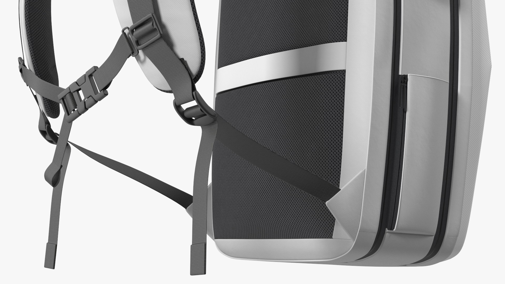 3D model Anti-theft Laptop Backpack Grey on Mannequin - TurboSquid 2137739