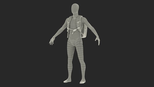 modelo 3d Mochila Antirrobo para Portátil Gris sobre Maniquí ...