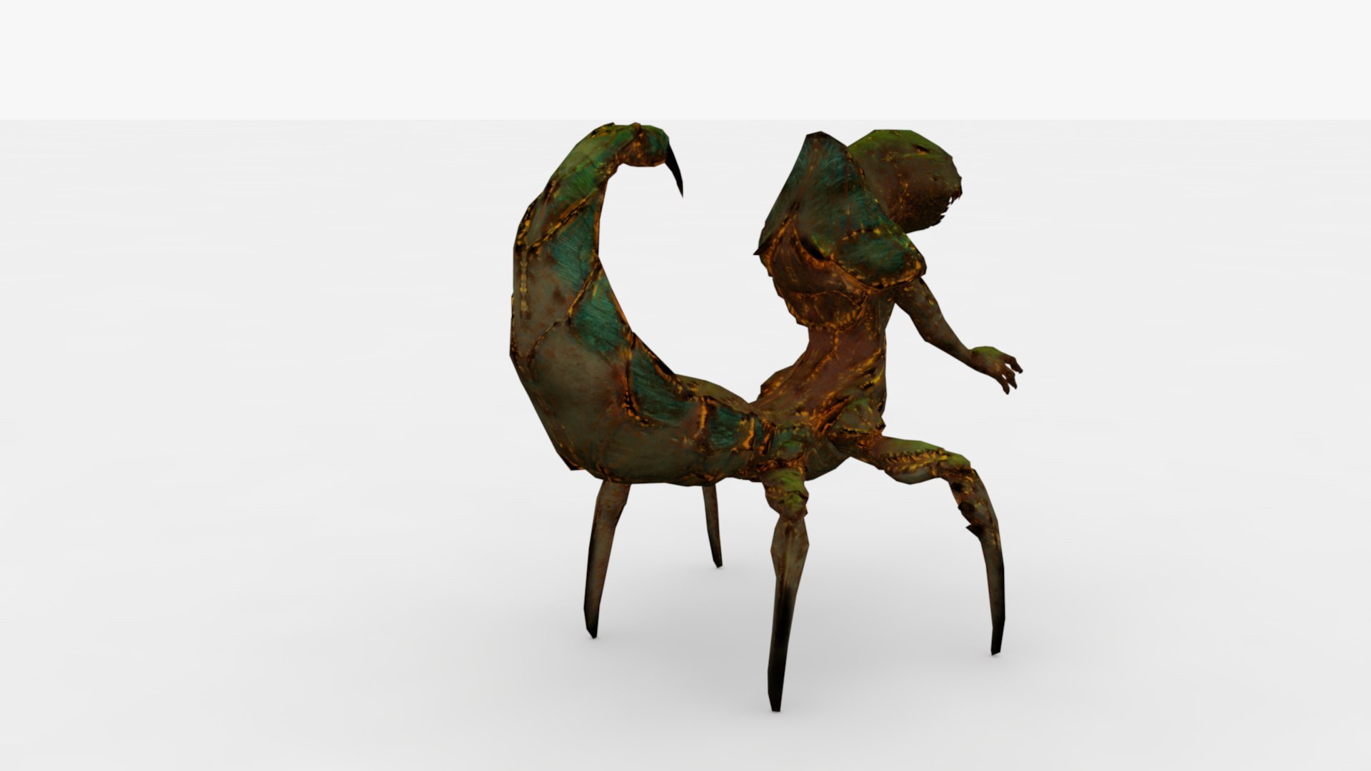 Creep Creature Rigged And Animated 3D Model - TurboSquid 2335017