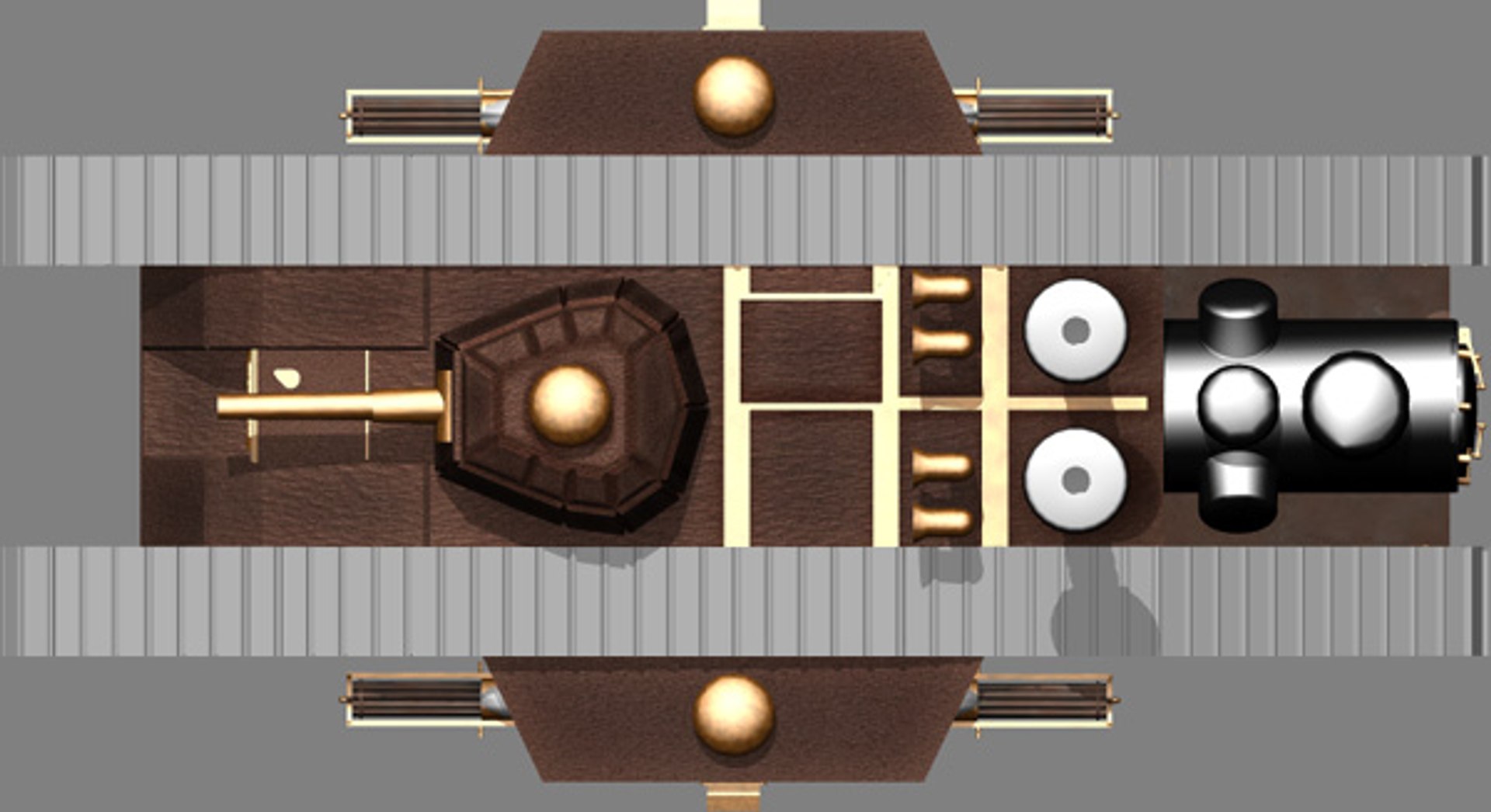 Steampunked Rhomboid Tank 3d Obj