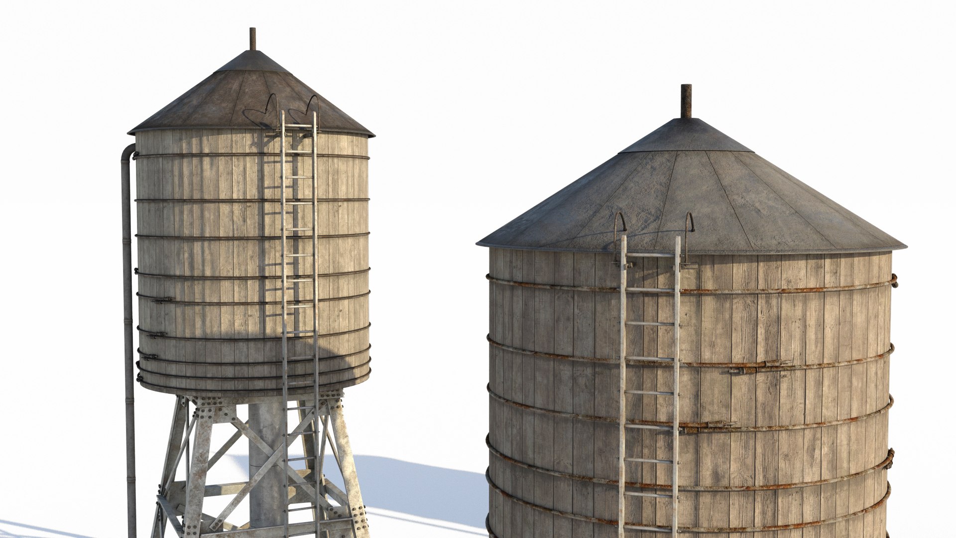 Water Tanks 3D Model - TurboSquid 2028901