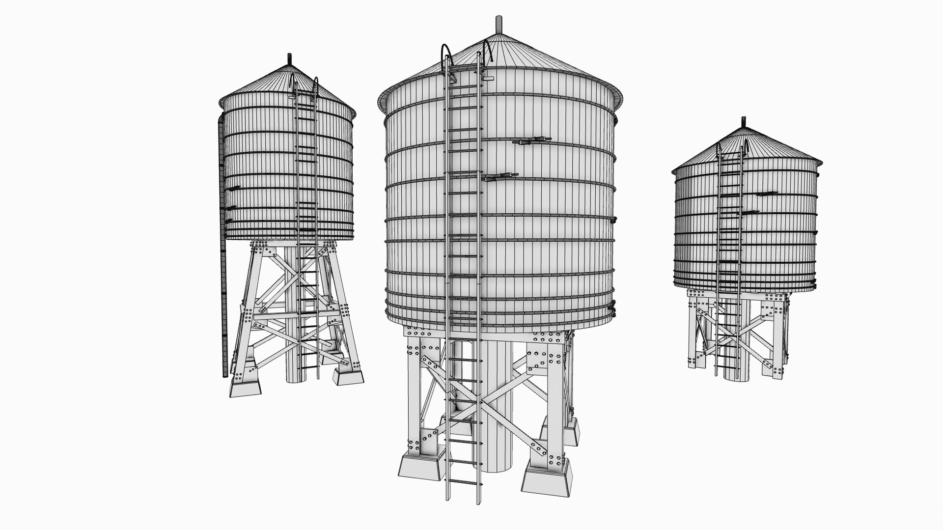 Water Tanks 3D Model - TurboSquid 2028901