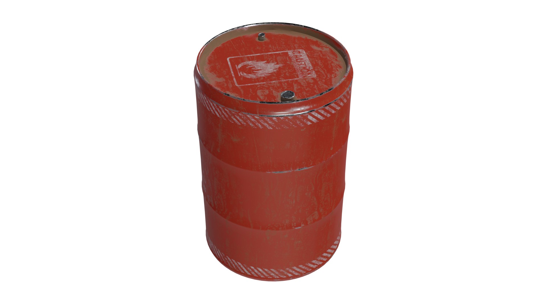 3D Red Oil Barrel 4k PBR - TurboSquid 2024399