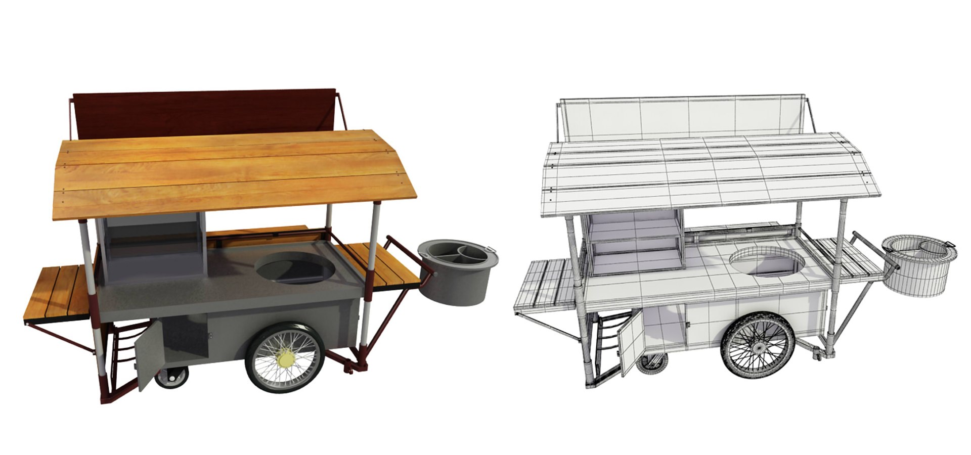 3D Hawker Stall - TurboSquid 1410445