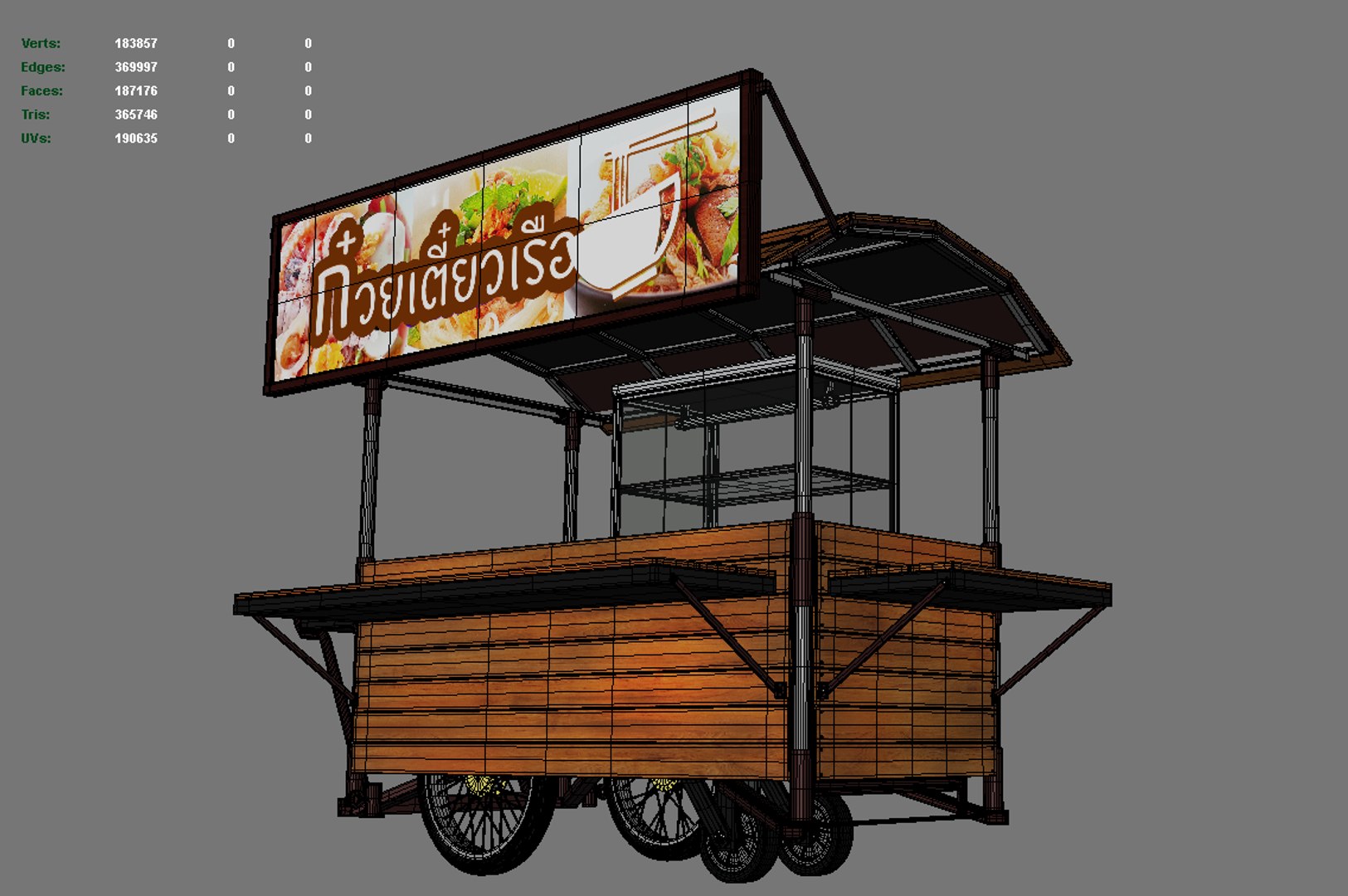 3D Hawker Stall - TurboSquid 1410445