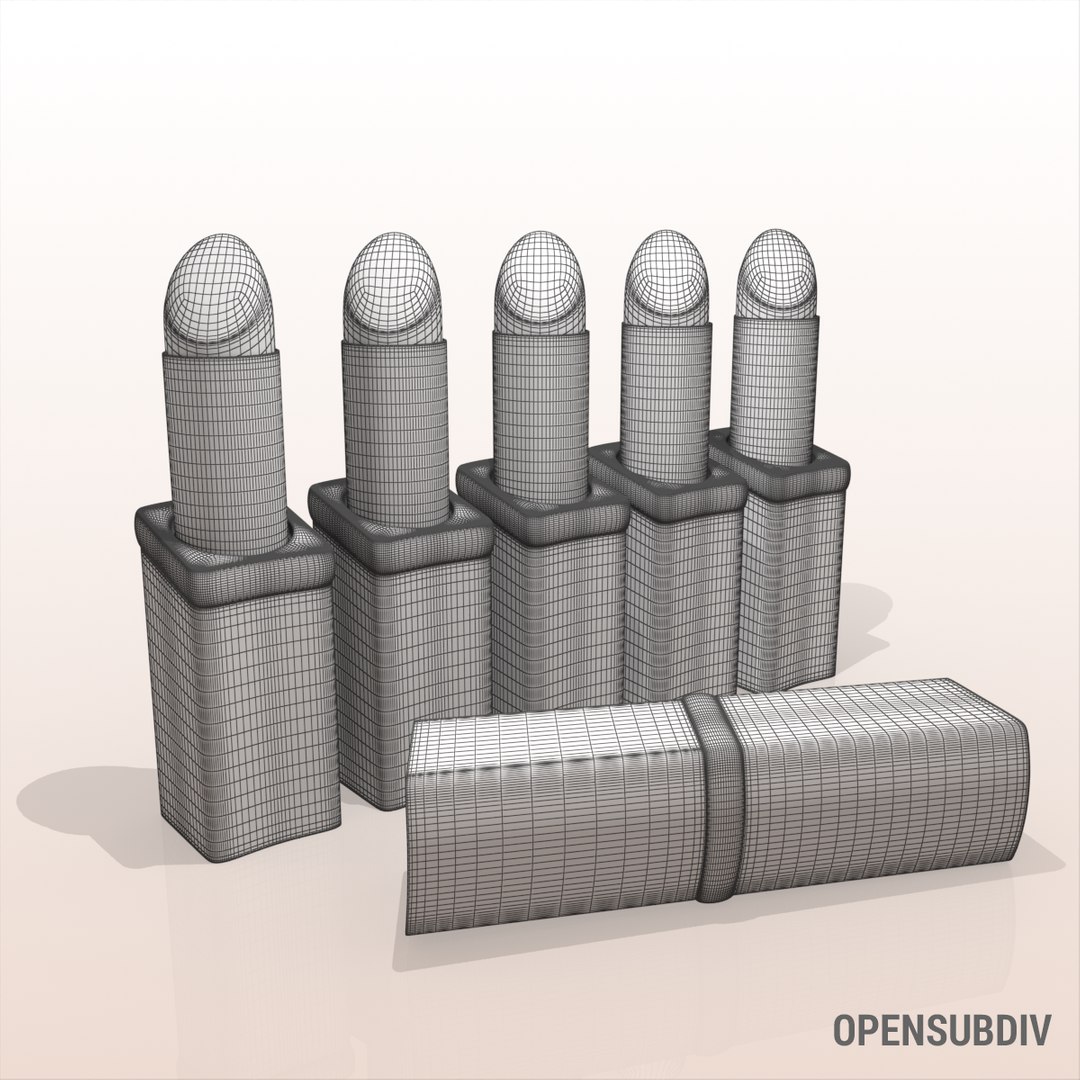 3D Lipsticks Square Curved - TurboSquid 1365581