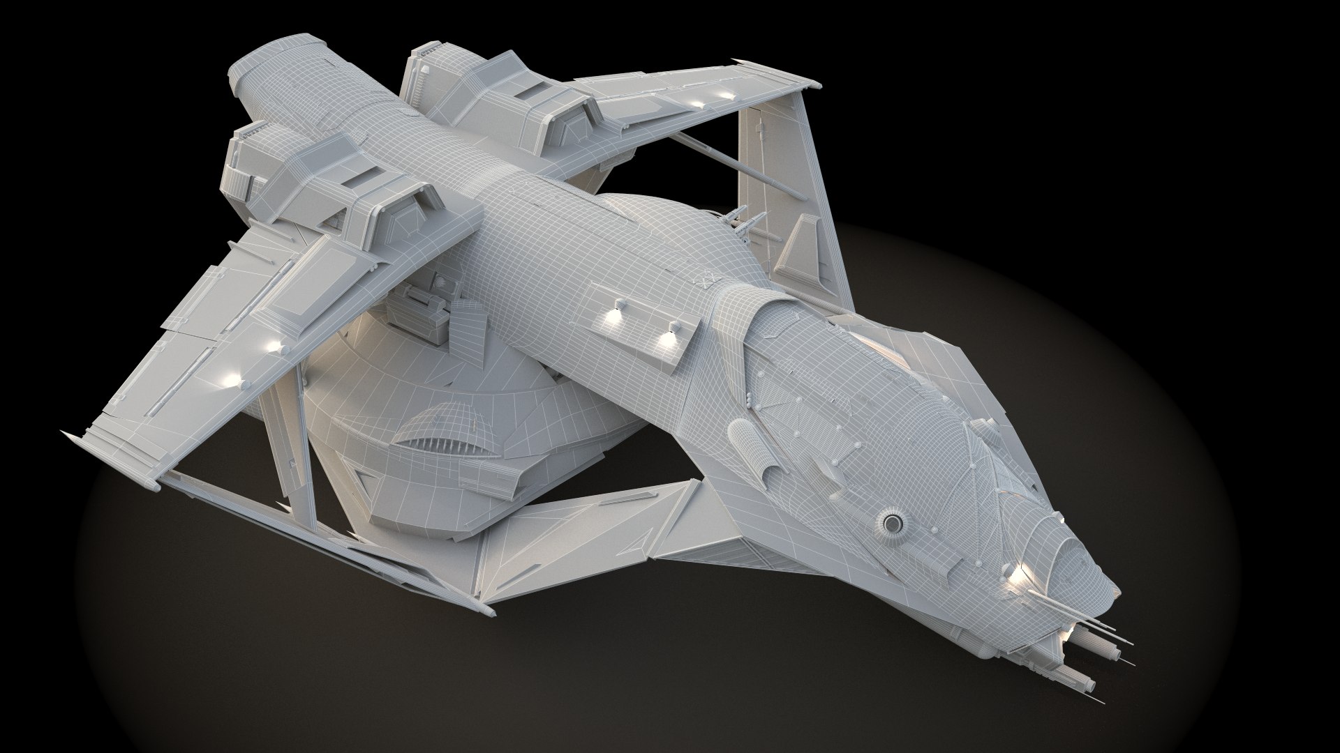 Spaceship Dropship Drop 3d Max