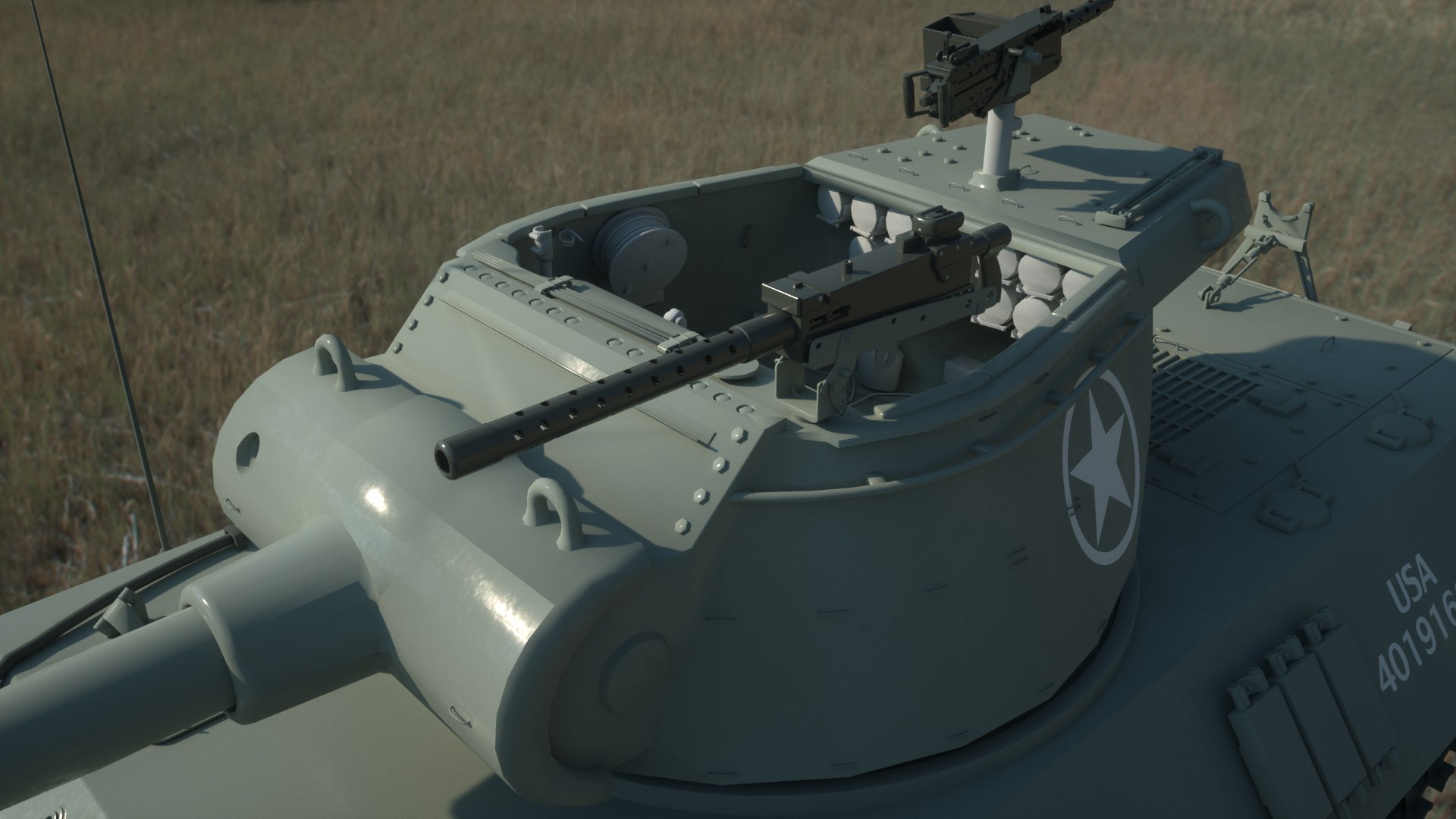 3D M36 Tank Model - TurboSquid 1460319