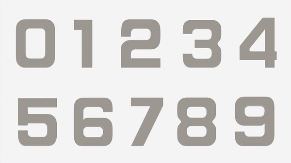 3D model Numbers silver metal plastic - TurboSquid 1920606