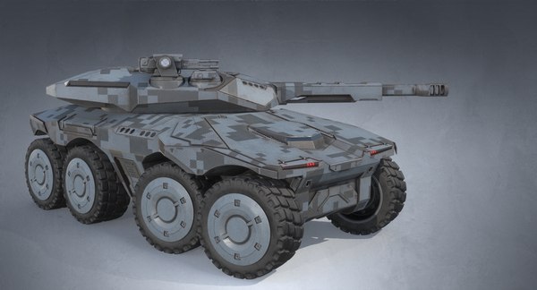 3D sci-fi apc concept - TurboSquid 1391174