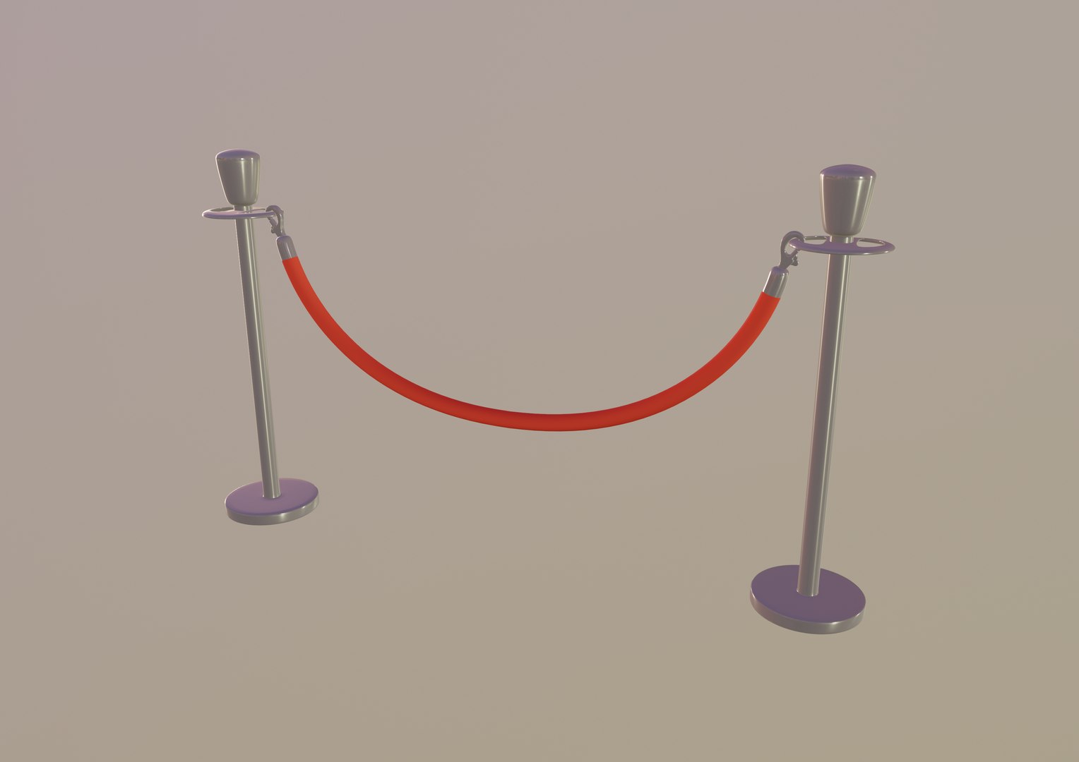 Red Stanchion 3D Model - TurboSquid 1483012