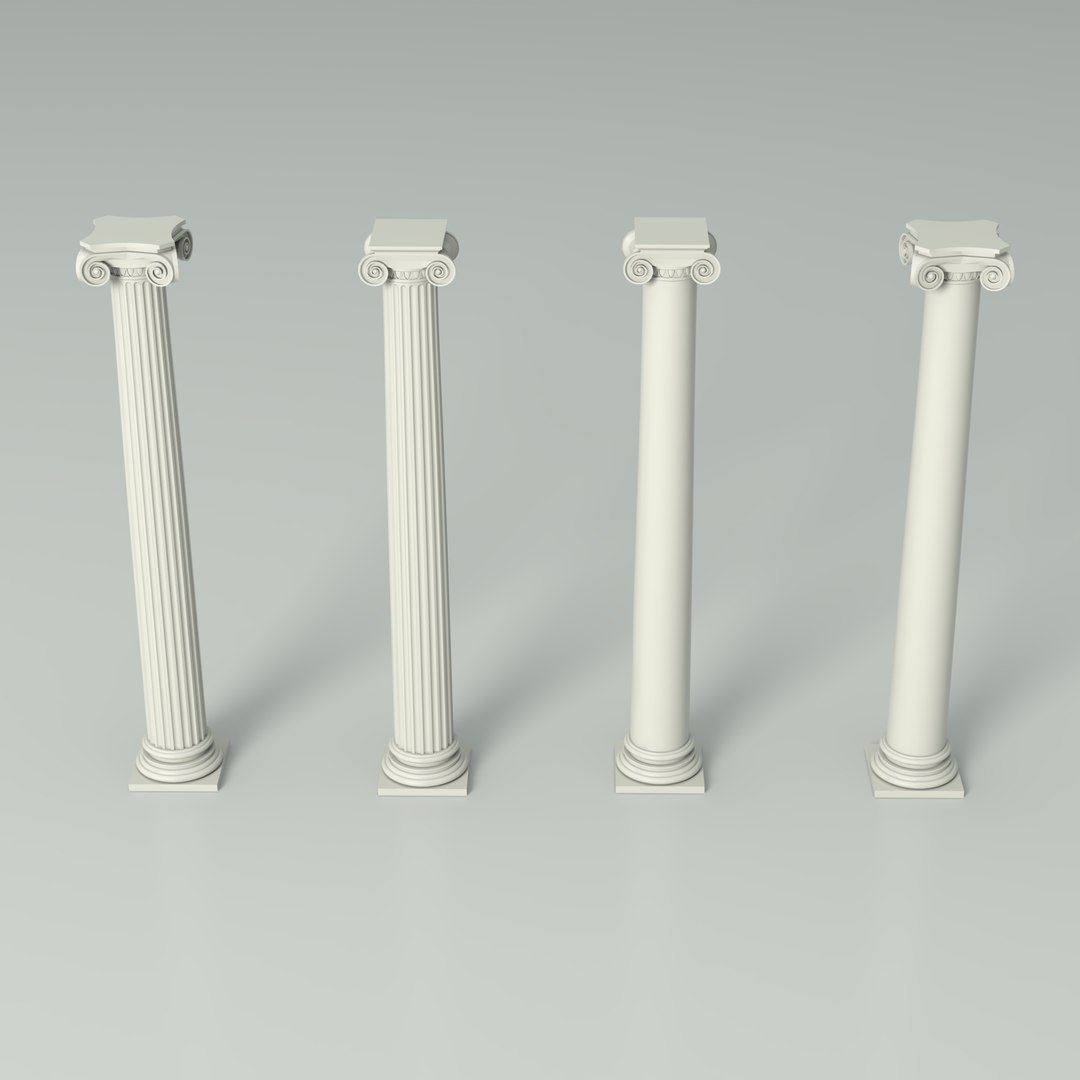 3D Ionic Order Columns Model - TurboSquid 2223121