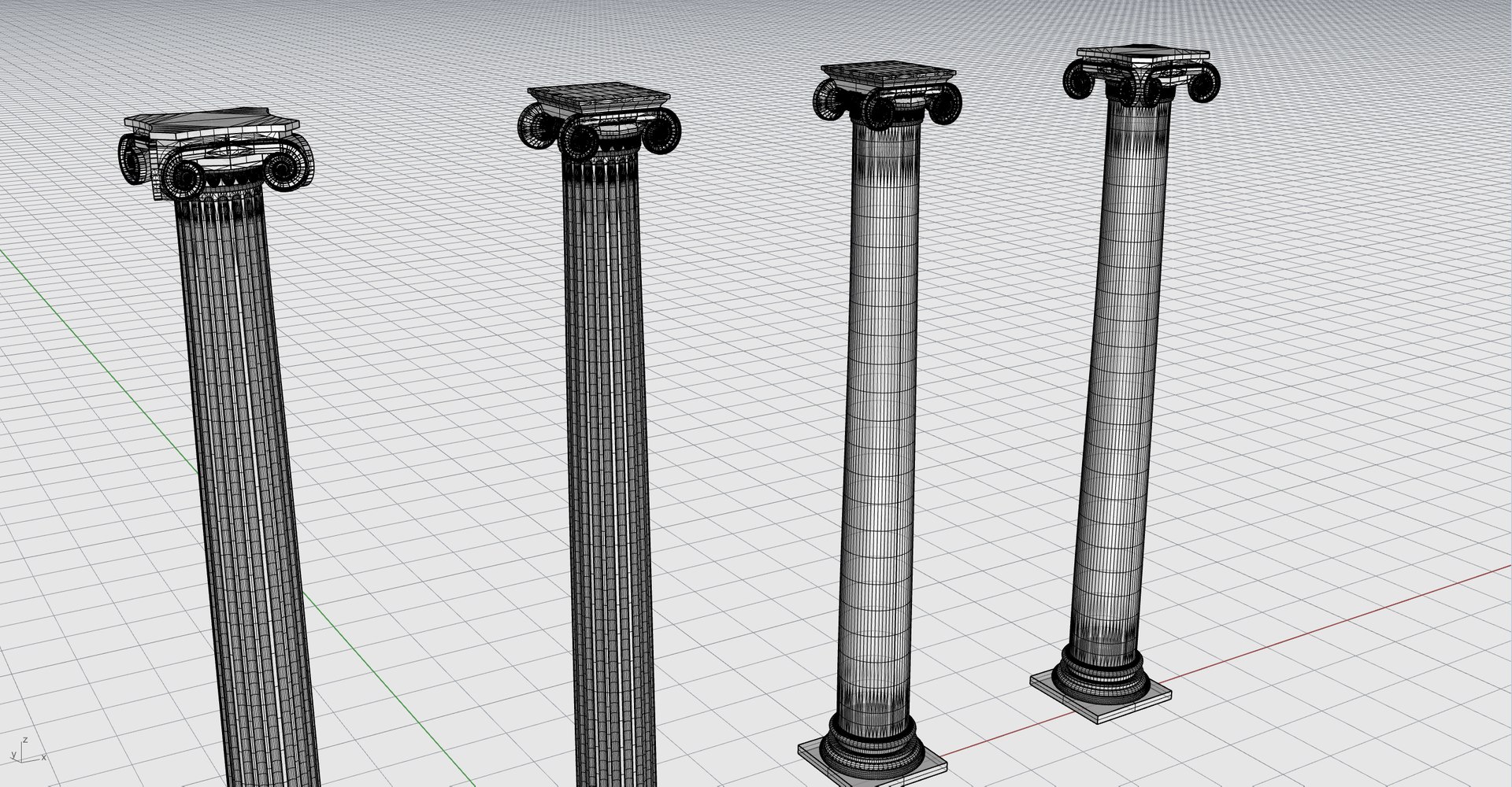 3D Ionic Order Columns Model - TurboSquid 2223121