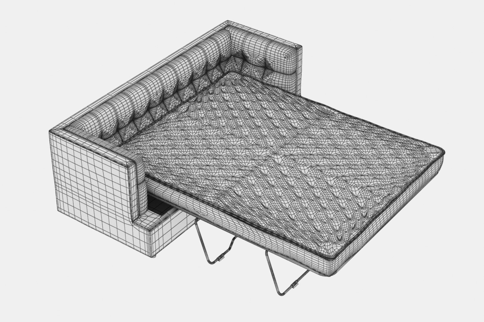 3D modern chic mattress model - TurboSquid 1185997