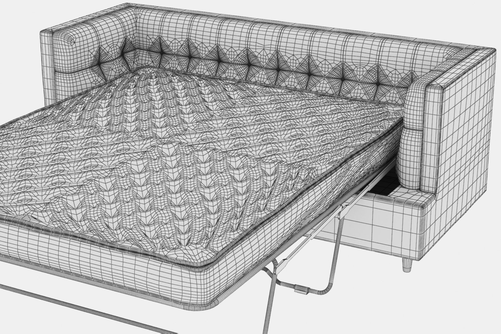 3D modern chic mattress model - TurboSquid 1185997
