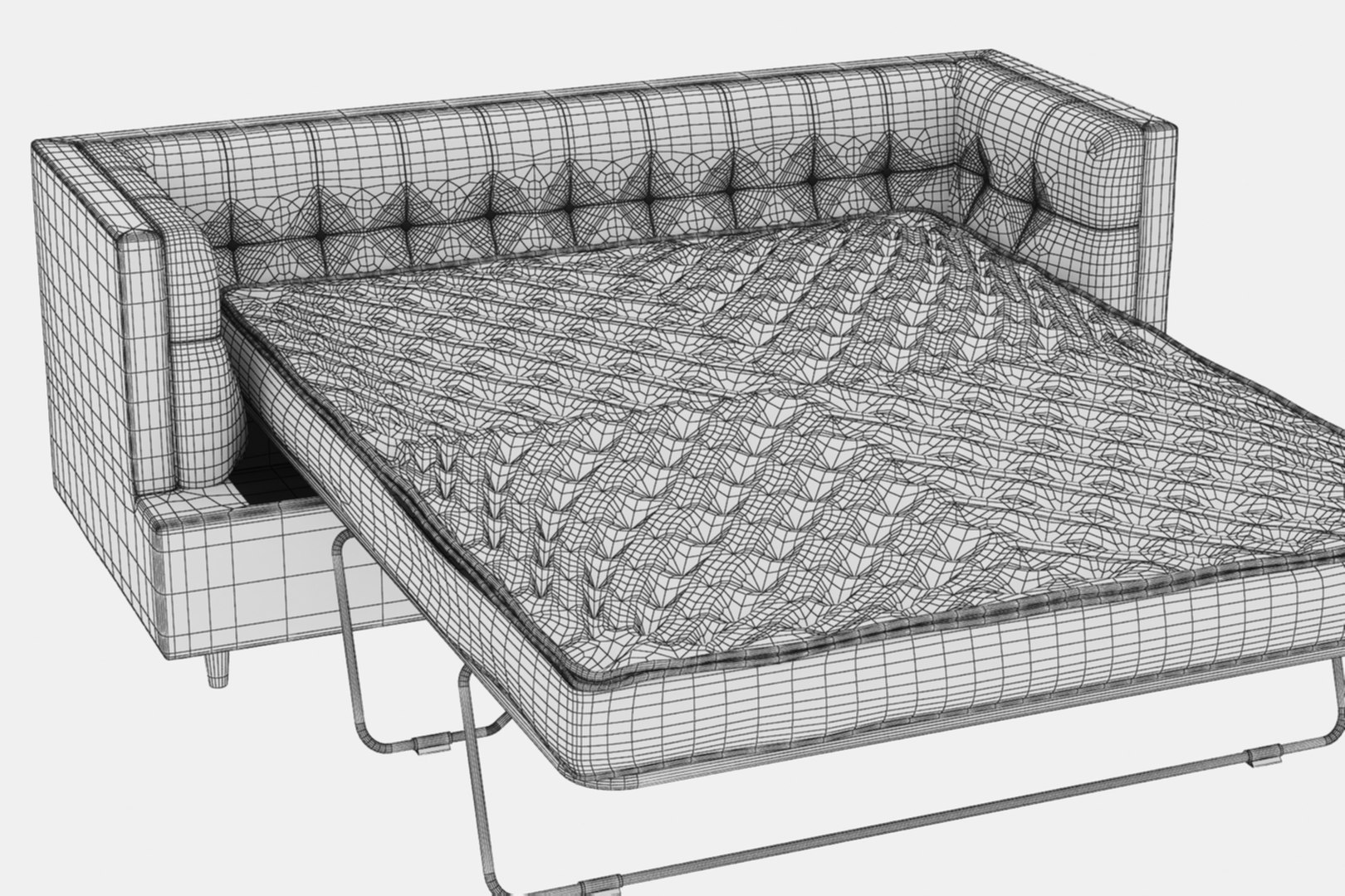3D modern chic mattress model - TurboSquid 1185997