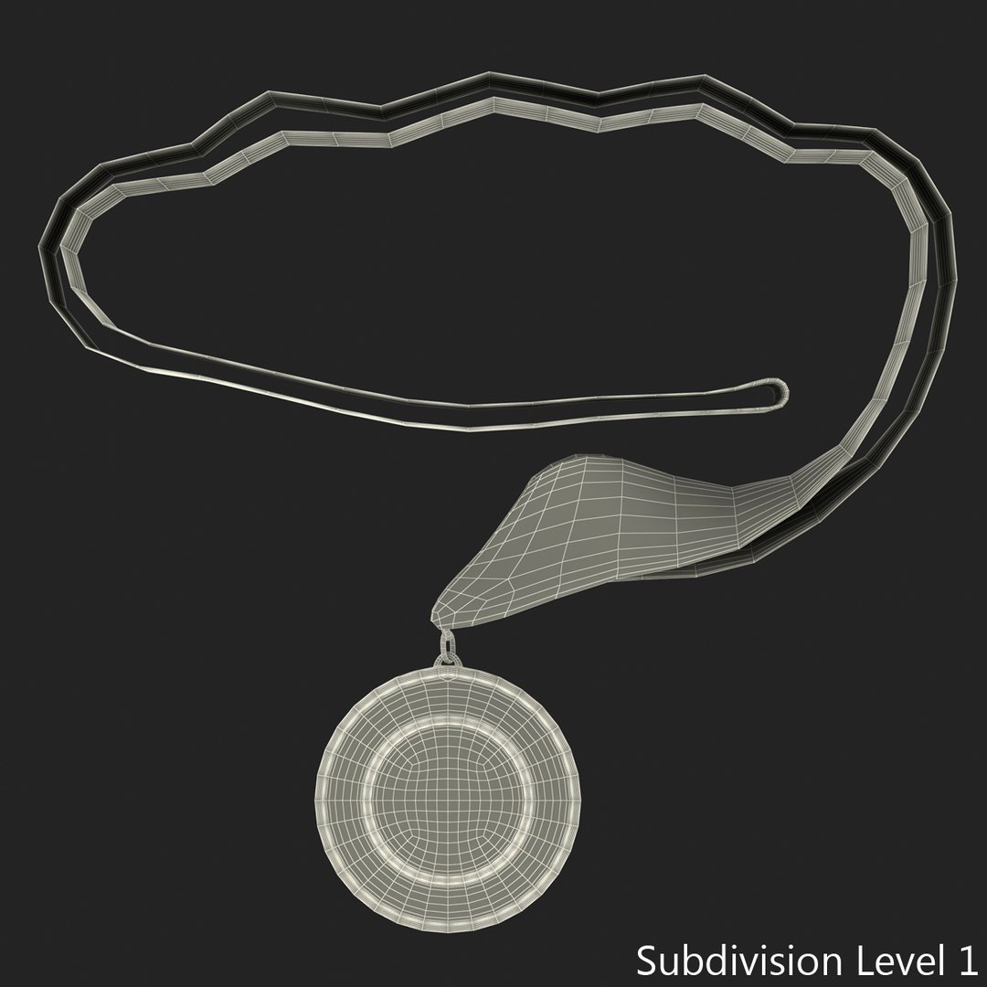 3d Model Award Medal 4 Silver