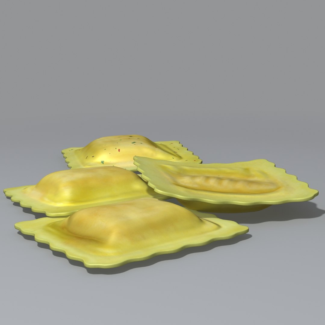 3d Parcels Ravioli Model
