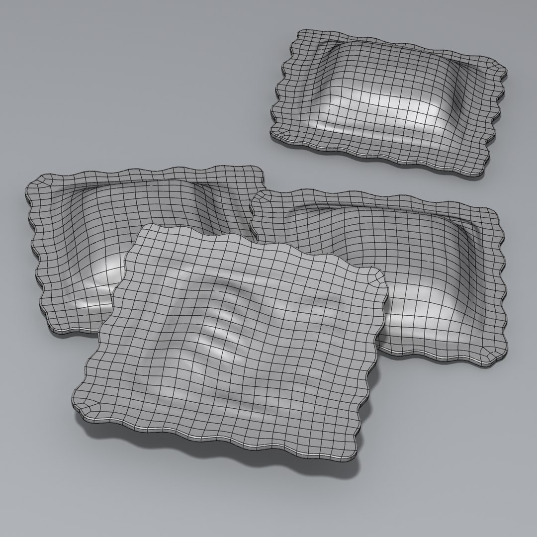 3d Parcels Ravioli Model