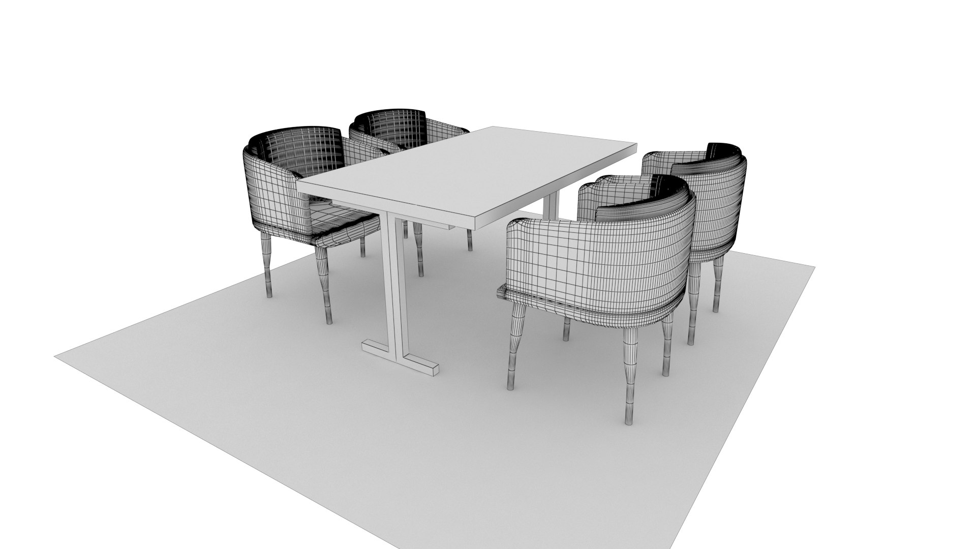 CHAIR AND TABLE 3D Model - TurboSquid 1972909