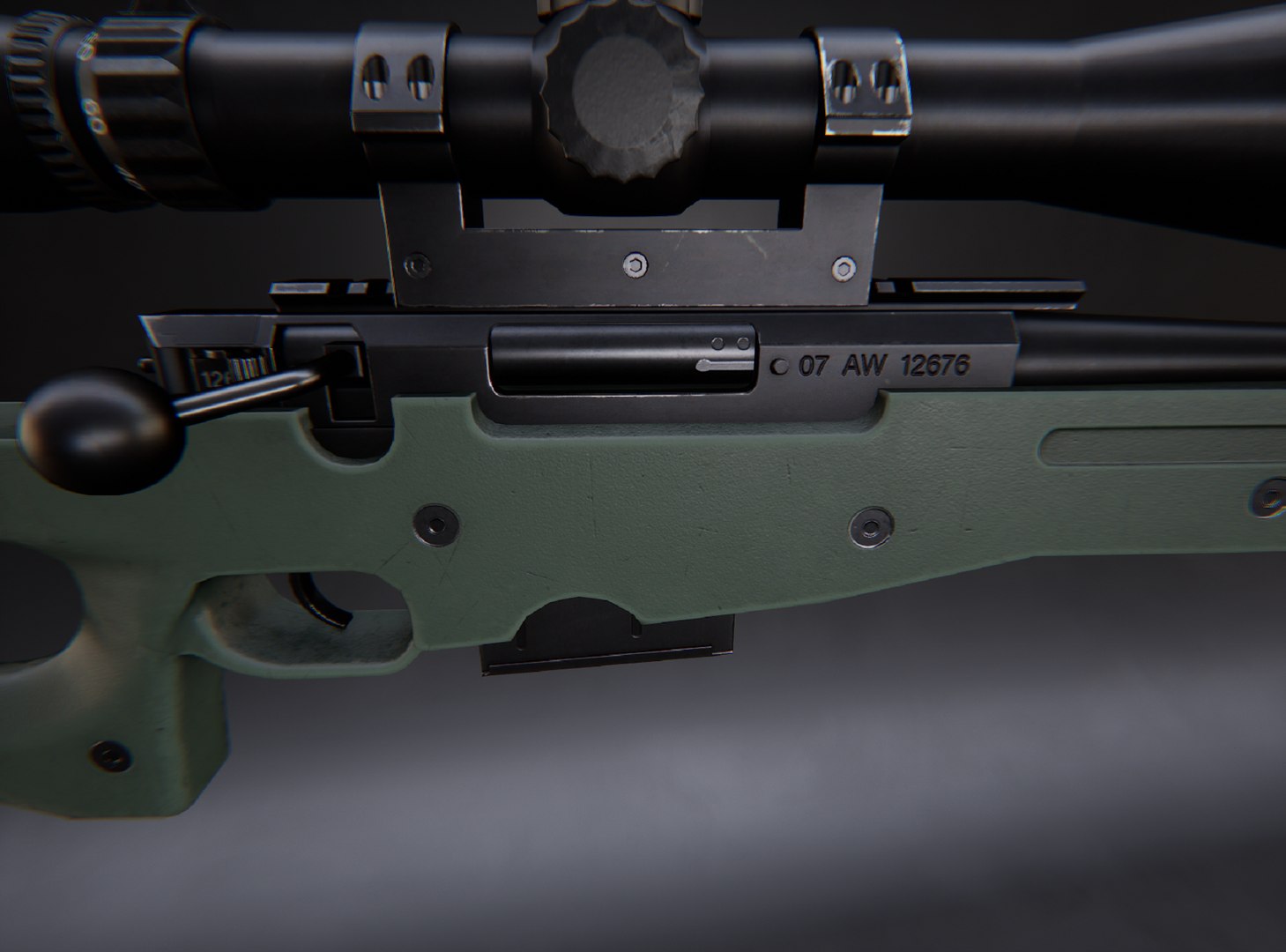 AWM AAA Game Ready PBR Low-poly 3D Model 3D - TurboSquid 2004427