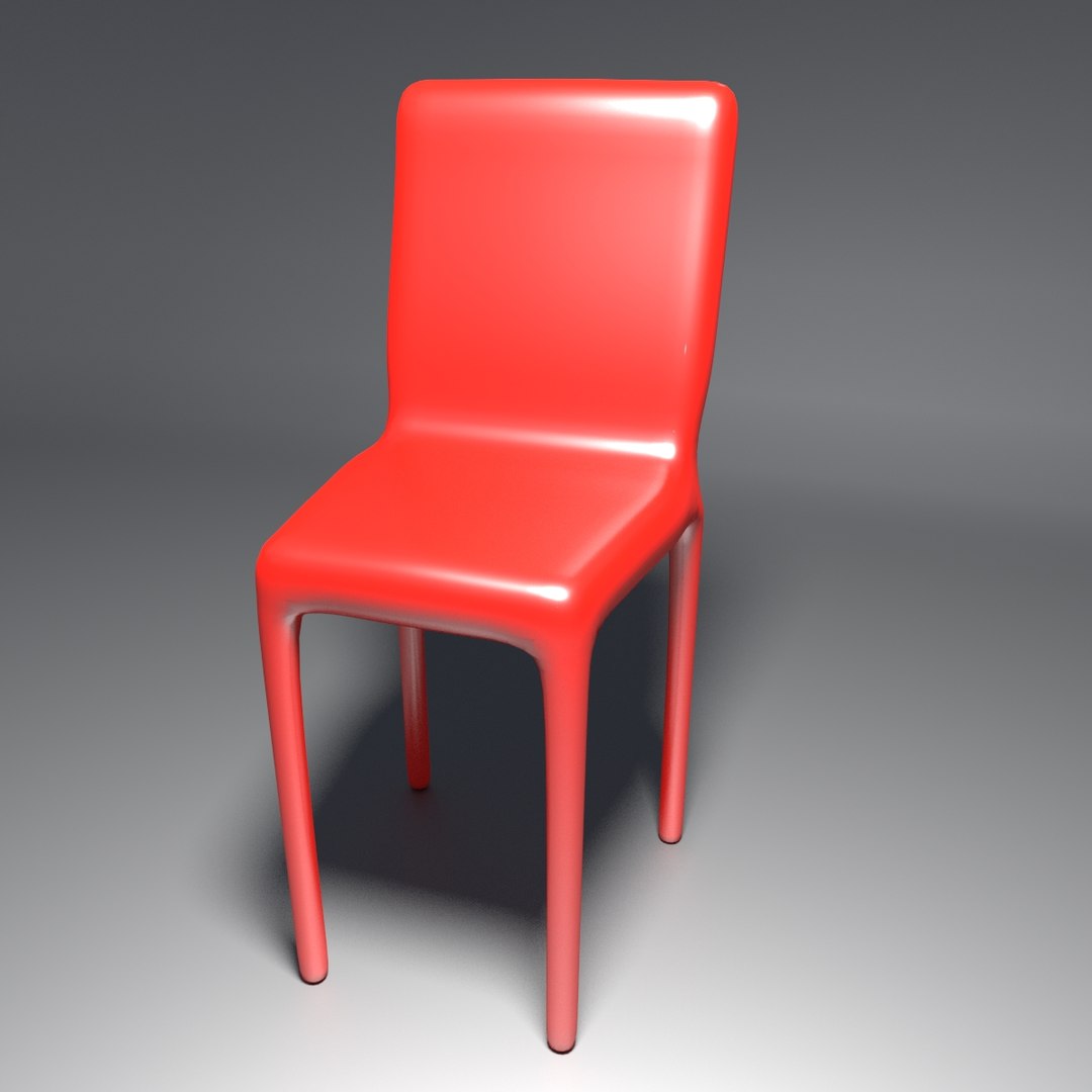 Free Plastic Chair 1 3d Model
