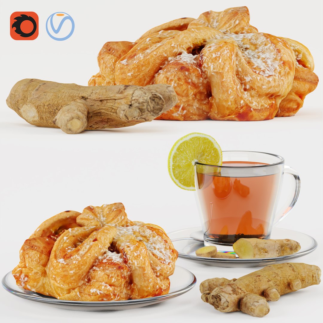 3D Model Tea Ginger Bun - TurboSquid 1360379