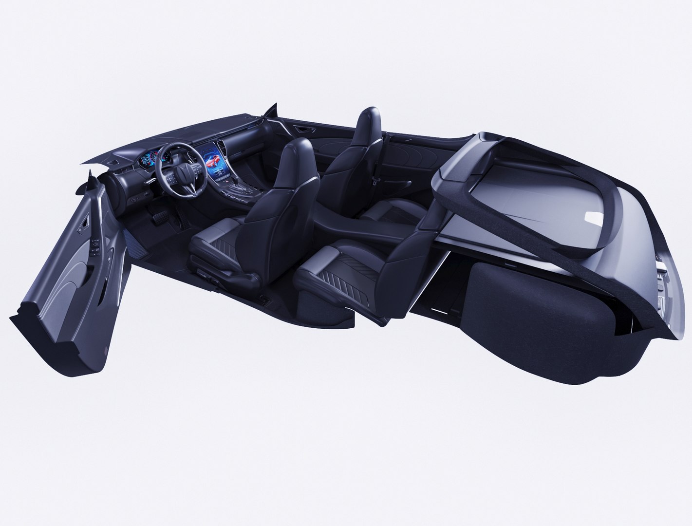 Interior Generic Sport Coupe 3D Model - TurboSquid 2332366