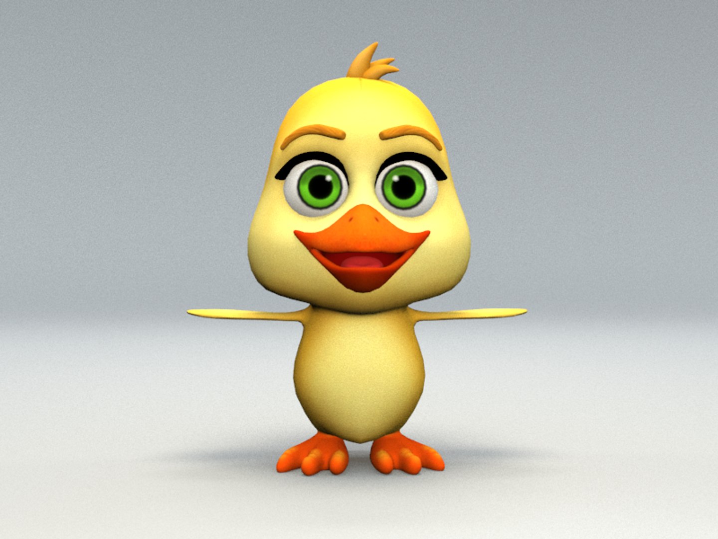 3D Cartoon Chicken - TurboSquid 1797162