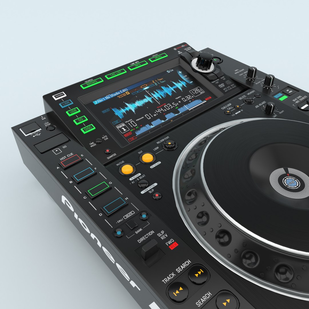 3D Professional DJ Player Pioneer CDJ 2000NXS2 and Mixer Pioneer ...