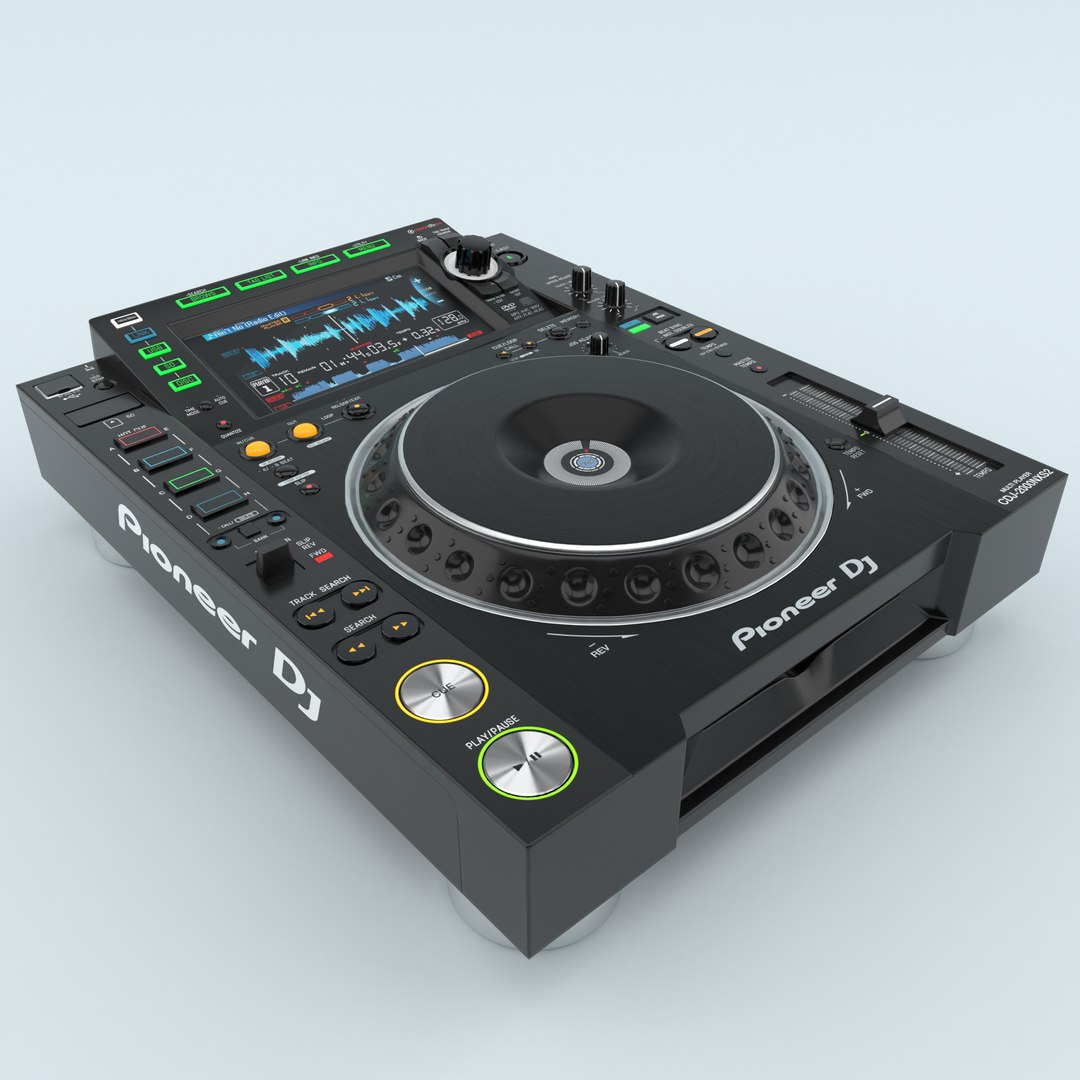 3D Professional DJ Player Pioneer CDJ 2000NXS2 and Mixer Pioneer ...