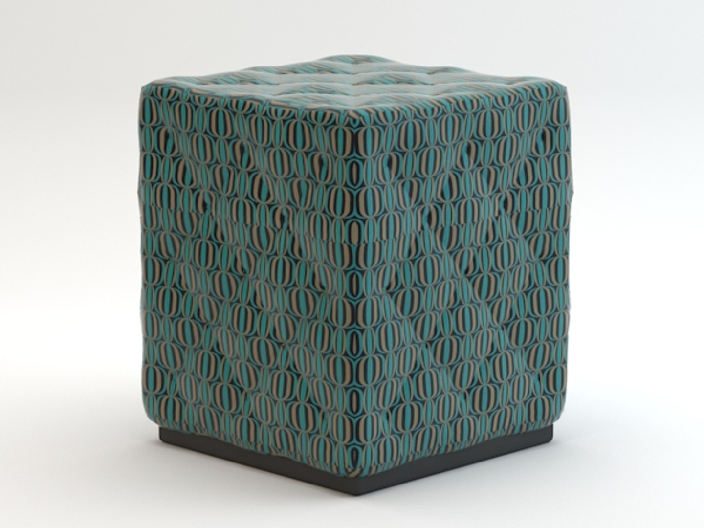 cube pouf 3d dxf