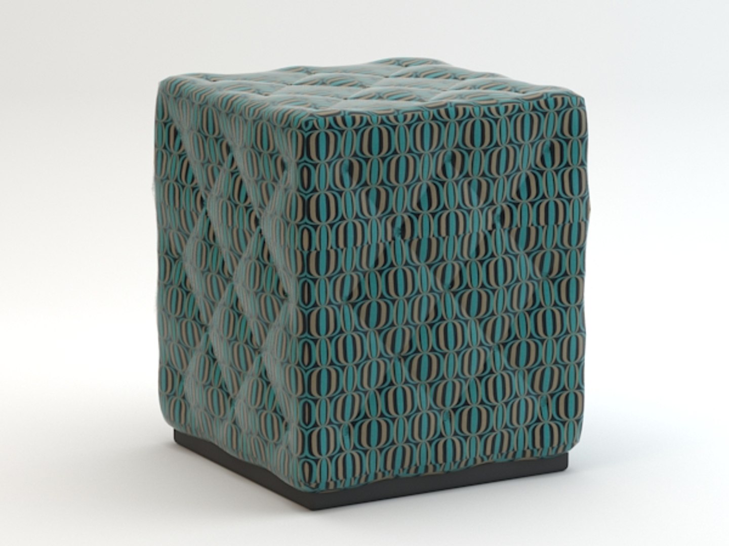 cube pouf 3d dxf